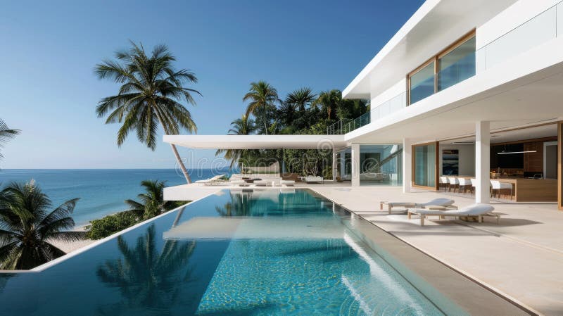 Upscale Contemporary Beachfront Villa with Infinity Pool and Stunning ...