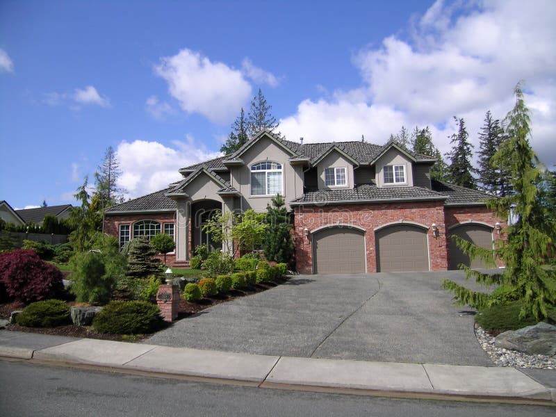 Upscale Home stock photo. Image of luxury, home, brick - 760674