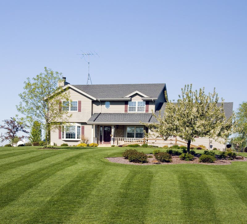Upscale Home with Paved Drive Stock Image - Image of homestead, wealthy ...