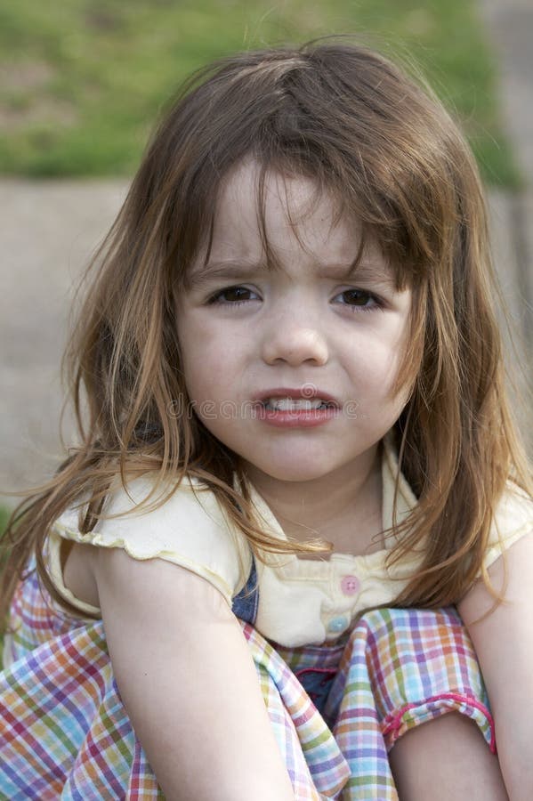 Upset stock photo. Image of little, pretty, poverty, cute - 4604248