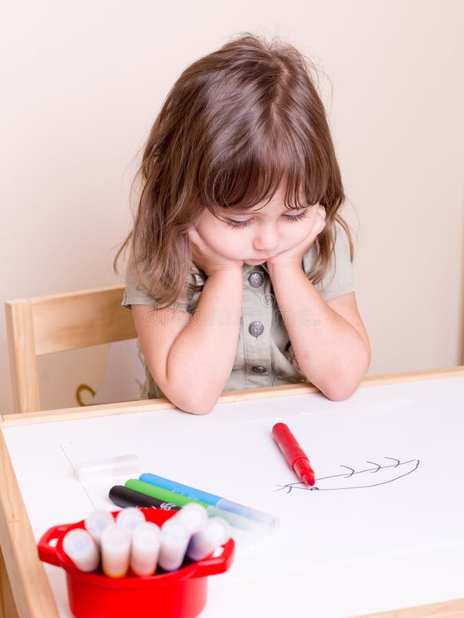 Crying Small Girl at School Stock Image - Image of cute, face: 62888585
