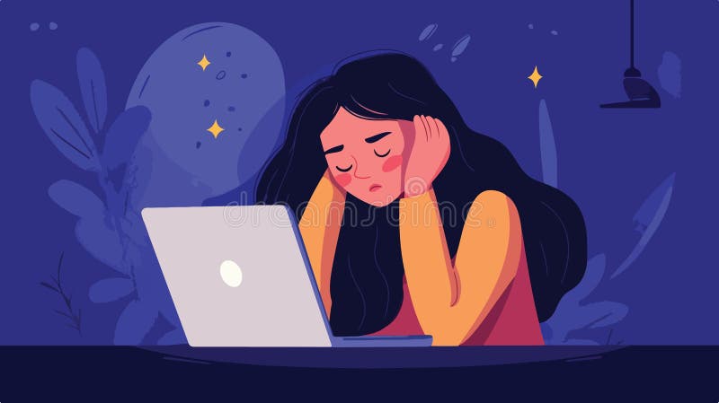 Upset Character in Despair: Depressed and Sad Expression Illustration ...