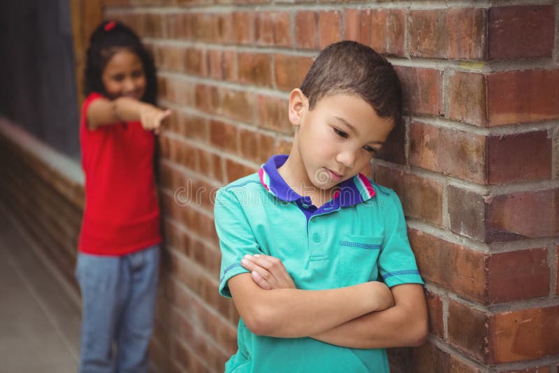 Upset Child Being Teased by Another Child Stock Image - Image of ...