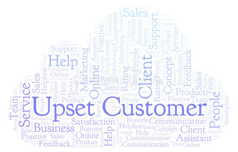 Upset Customer word cloud. stock illustration. Illustration of online ...