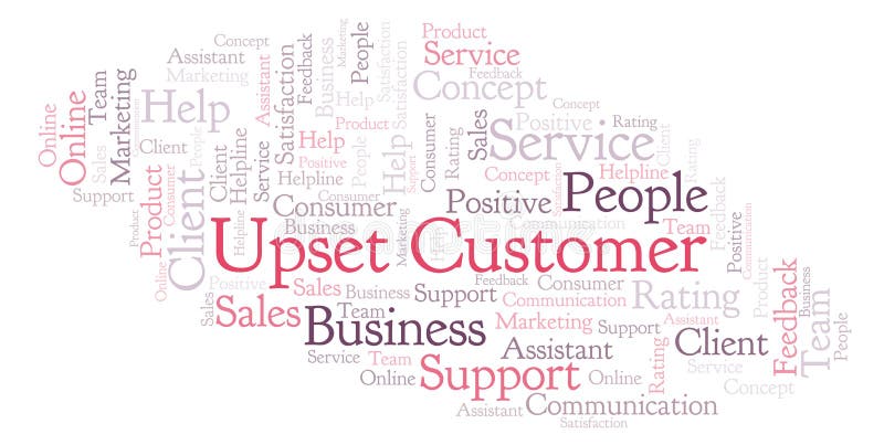 Upset Customer word cloud. stock illustration. Illustration of positive ...