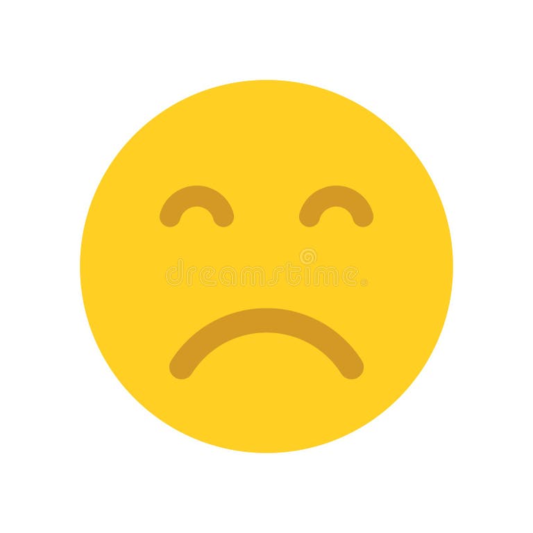 Upset Emoji Face. Emoticons Icon Stock Vector - Illustration of ...