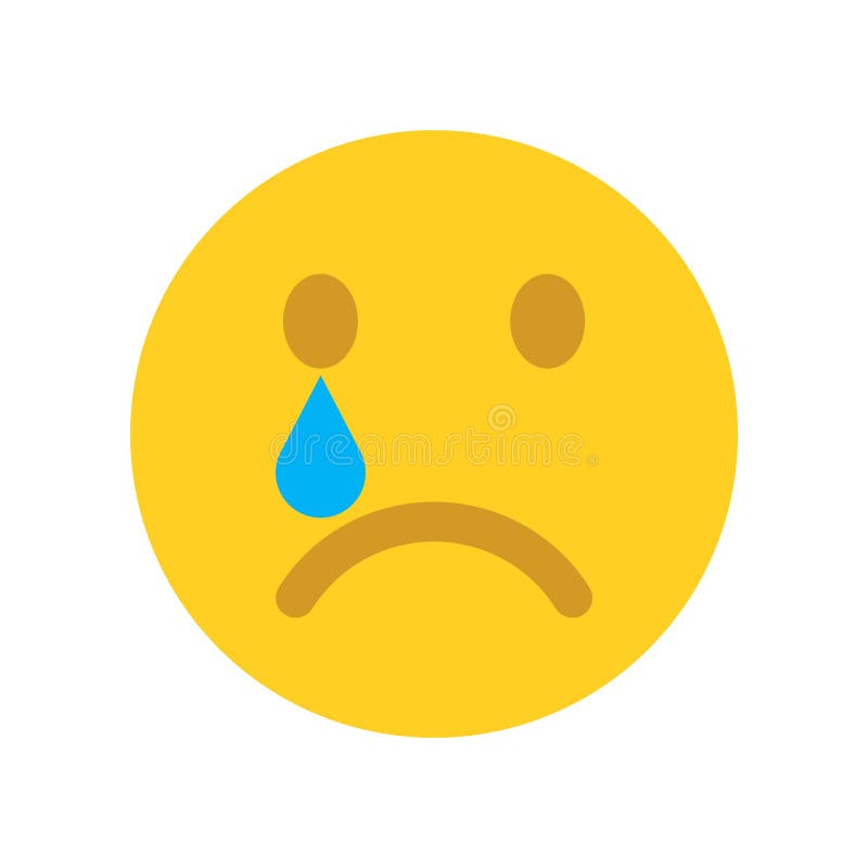 Upset Emoji Face. Emoticons Icon Stock Vector - Illustration of flat ...