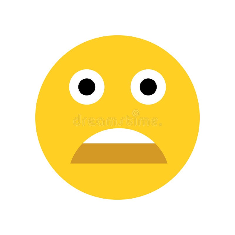 Upset Emoji Face. Emoticons Icon Stock Illustration - Illustration of ...