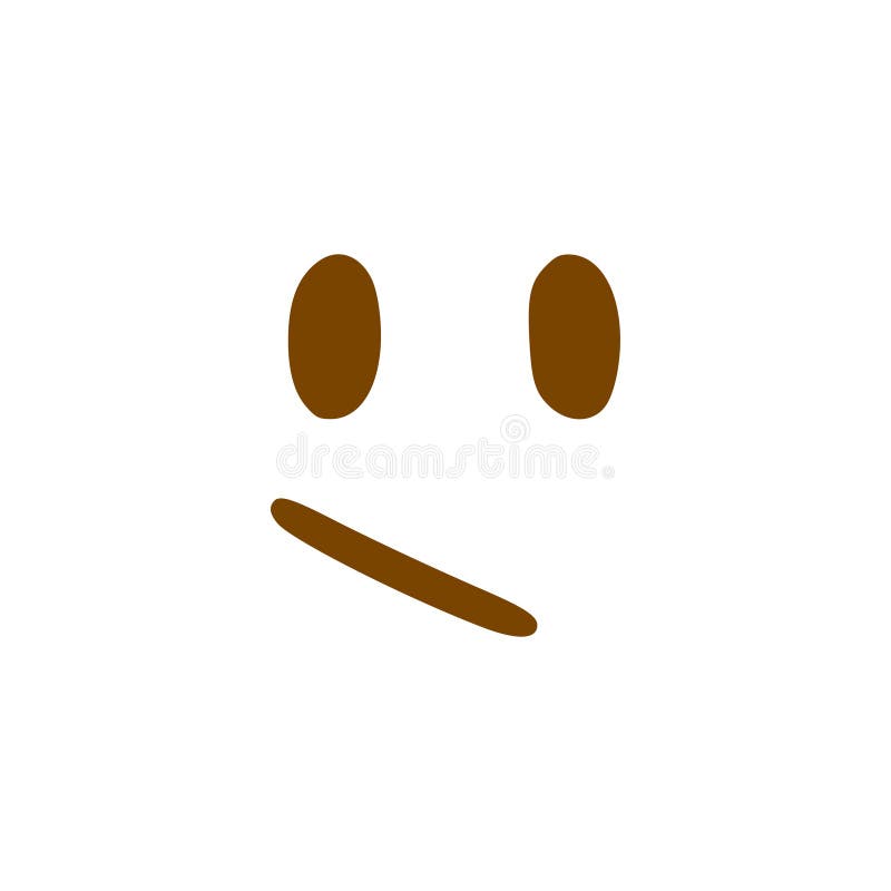 Upset Face Doodle Icon. Emoticon in Hand Drawn Style Stock Illustration ...