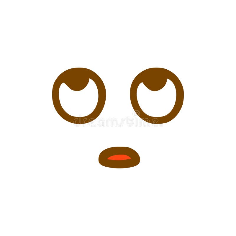 Upset Face Doodle Icon. Emoticon in Hand Drawn Style Stock Illustration ...