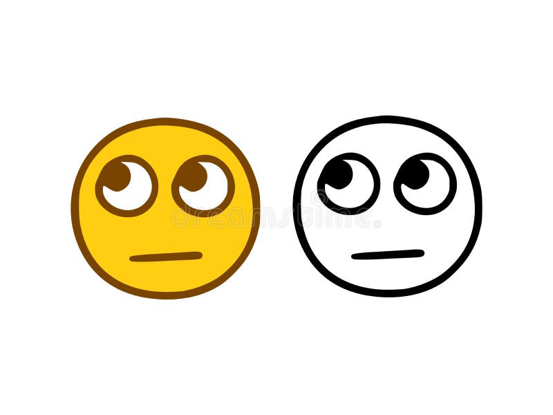 Upset Face Doodle Icon. Emoticon in Hand Drawn Style Stock Illustration ...