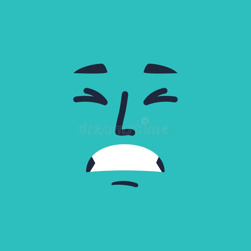 Upset Face Emoticon. Vector Illustration Decorative Design Stock Vector ...