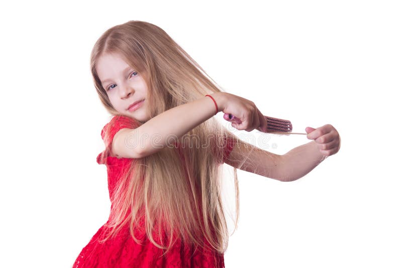 Little Girl Messy Tangled Hair White Stock Photos - Free & Royalty-Free ...