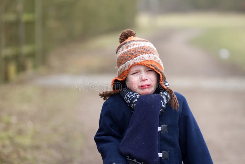 Grumpy Little Boy with Sad Bottom Lip Stock Image - Image of lonely ...