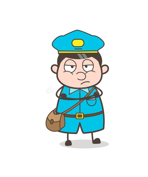 Upset Mailman Character Face Expression Stock Illustration ...