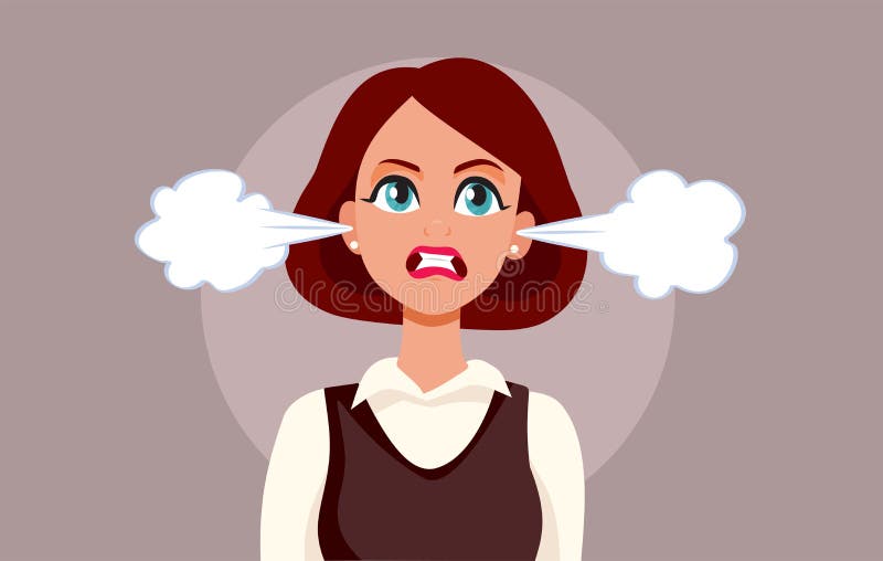 Exasperated Woman Talking on the Phone Vector Cartoon Stock Vector ...
