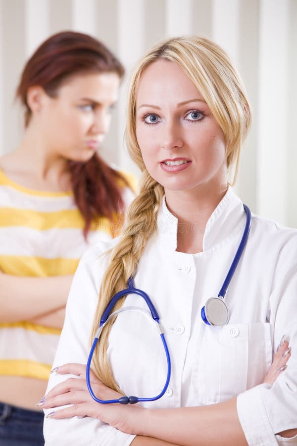 Upset patient and doctor stock image. Image of angry - 20459777