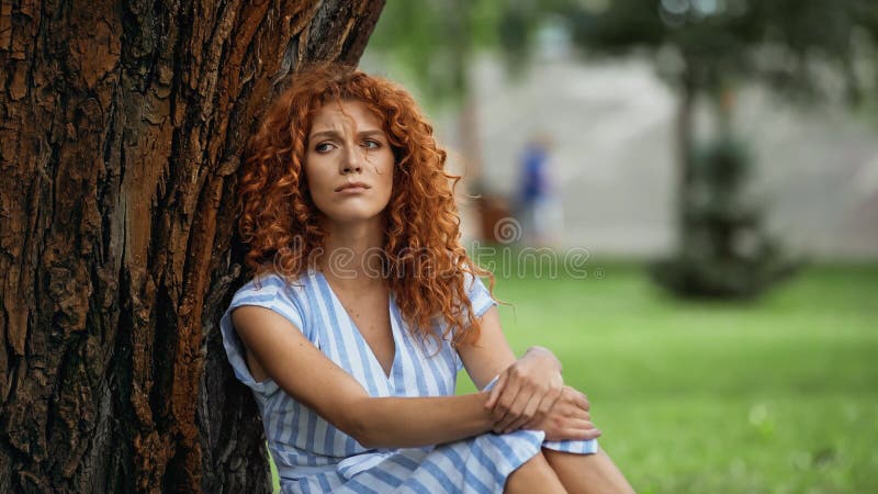Upset Redhead European Girl Curly Hairstyle Shushing Show Shhh Sign