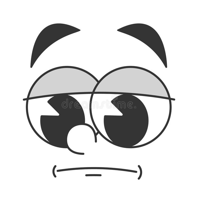 Upset Sad Comic Face Emotion Stock Vector - Illustration of feeling ...
