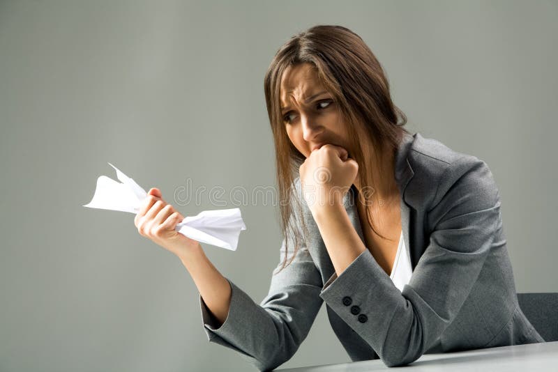 Upset secretary stock image. Image of failure, businesspeople - 10494859