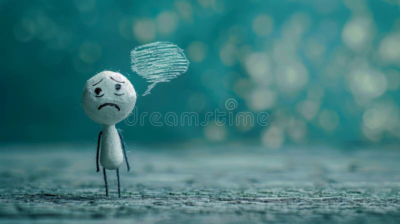 Upset Stick Figure on a Phone Call Stock Image - Image of text ...