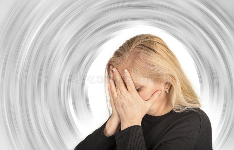 Upset Stressed Old Woman with Mental Disorders Stock Photo - Image of ...