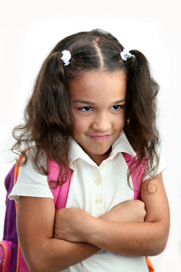Mad Student Teenager School Girl Wearing School Uniform Stock Image ...