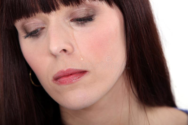 Upset woman crying stock image. Image of closeup, depression - 35531739