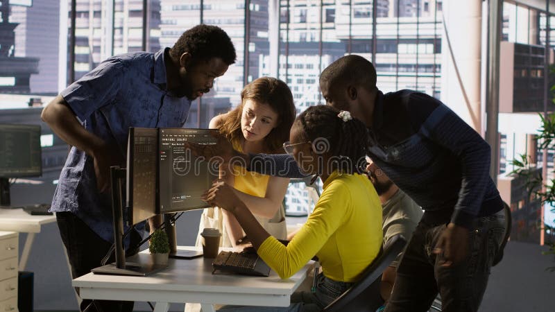 Upset it Workers in Office Debating, Doing Brainstorming Stock Photo - Image of employee, shift ...