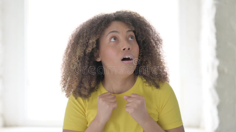 Upset African Woman Feeling Scared Stock Photo - Image of shock ...