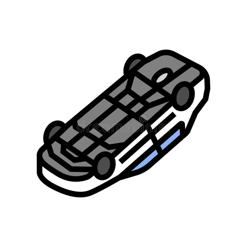 Upside Down Car Modern Color Icon Vector Illustration Stock Vector ...