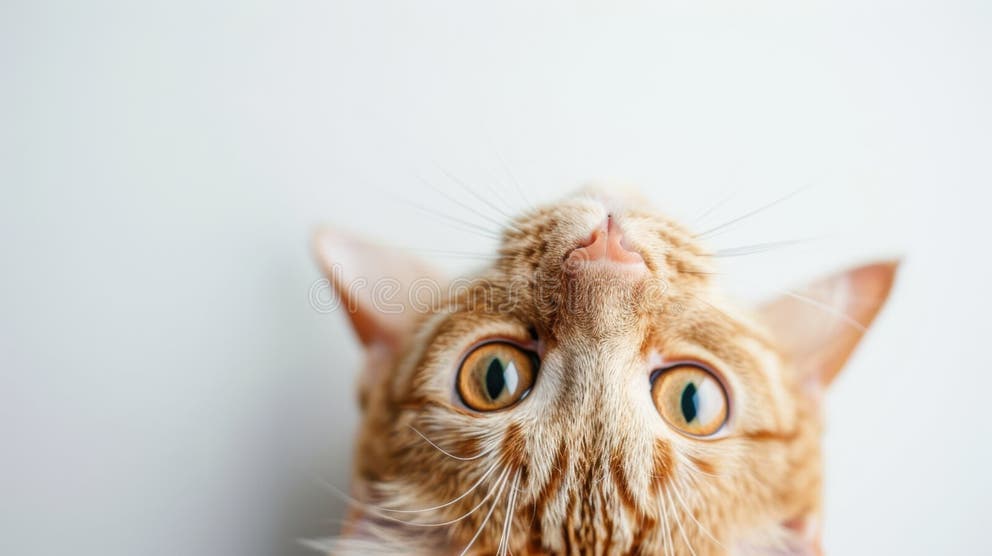The Upside-down Cat Face.AI Generated Image Stock Image - Image of cute ...