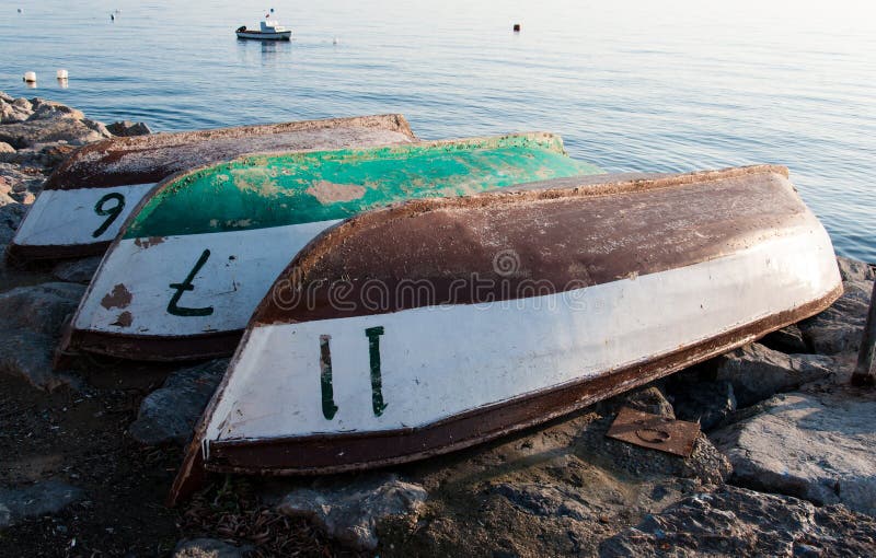 Upside Down Rowboats stock photo. Image of cockboat, caique - 37016044