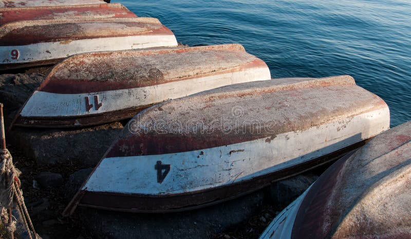 Upside Down Rowboats stock photo. Image of cockboat, caique - 37016044