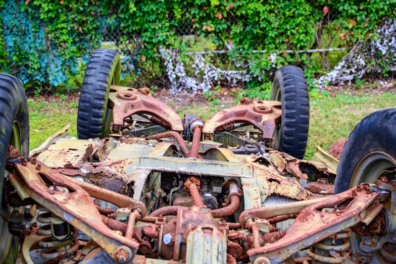 Upside Down Rusted Car Chassis Stock Image - Image of retired ...