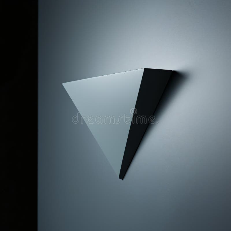 An Upside Down Triangle on the Wall in a Room on the Floor, Modern ...