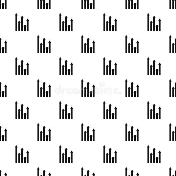 Upside Growing Arrows Pattern Vector Stock Vector - Illustration of ...