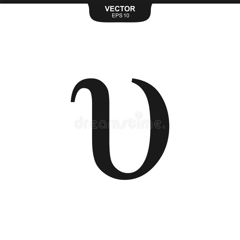 Upsilon Lowercase Greek Alphabet Symbol Stock Vector - Illustration of ...