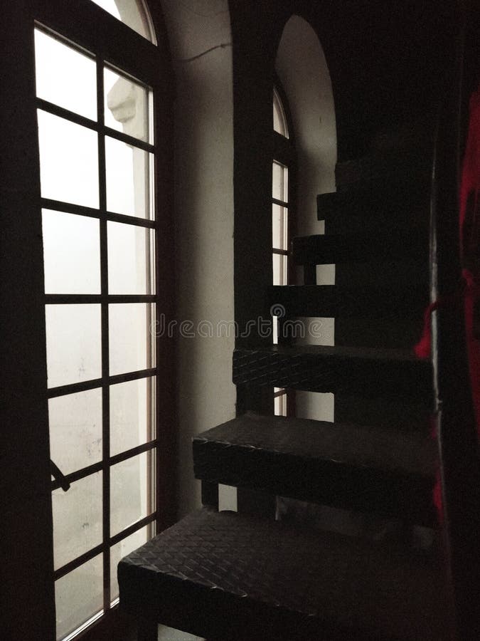 Upstairs stock image. Image of stairs, upstairs, windows - 130217039
