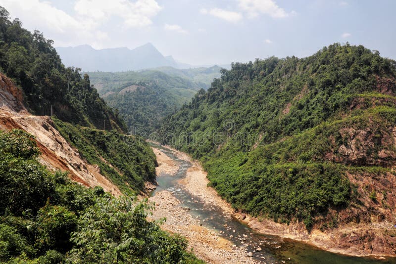 Upstream Gianh River stock photo. Image of river, quangbinh - 162801082