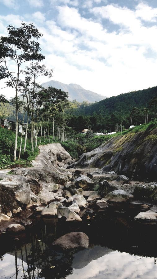 Upstream view of the river stock image. Image of river - 273291229