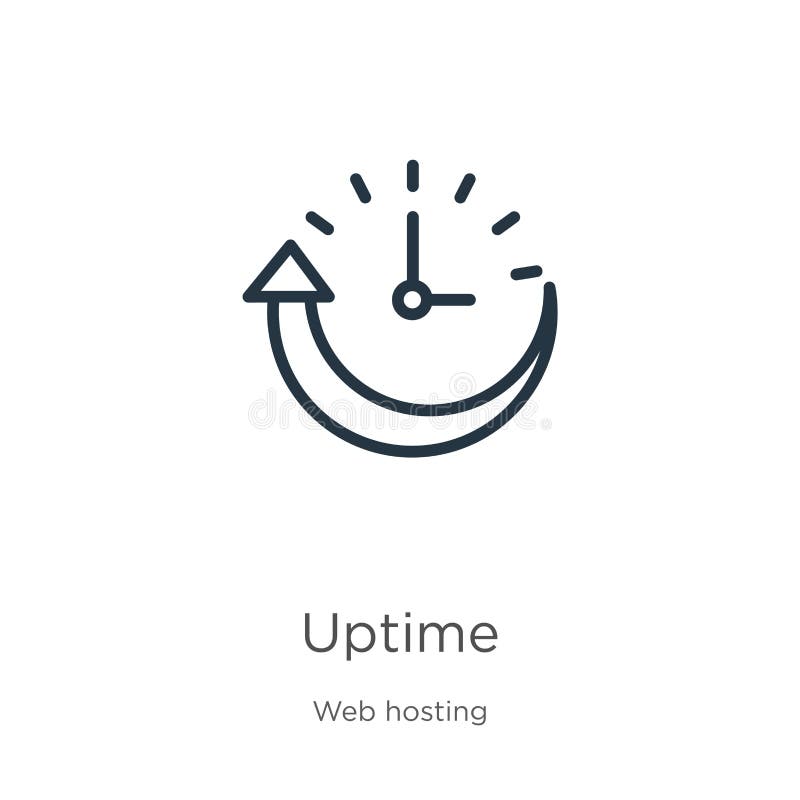 Uptime Icon In Different Style Vector Illustration. Two Colored And ...