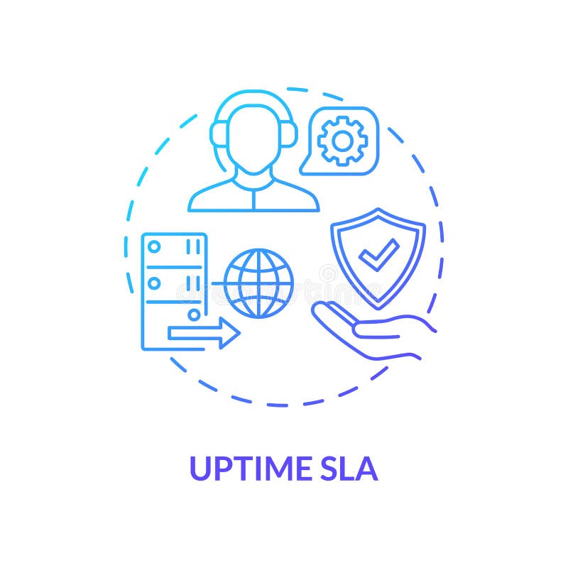 2 Color Uptime Concept Vector Icon. Isolated Two Color Uptime Vector ...