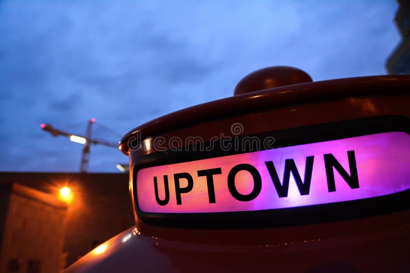 Uptown stock photo. Image of sign, decoration, purple - 71183674