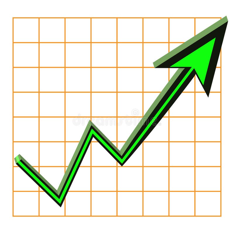 Uptrend Arrow stock illustration. Illustration of bullish - 167910963