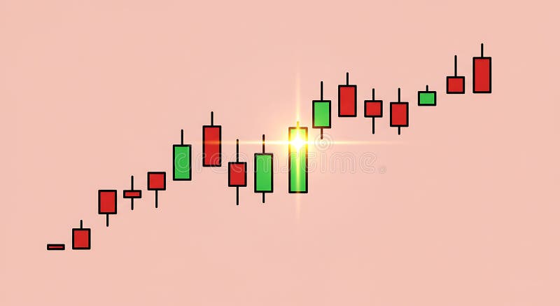 Uptrend Candlestick Chart stock illustration. Illustration of profit ...