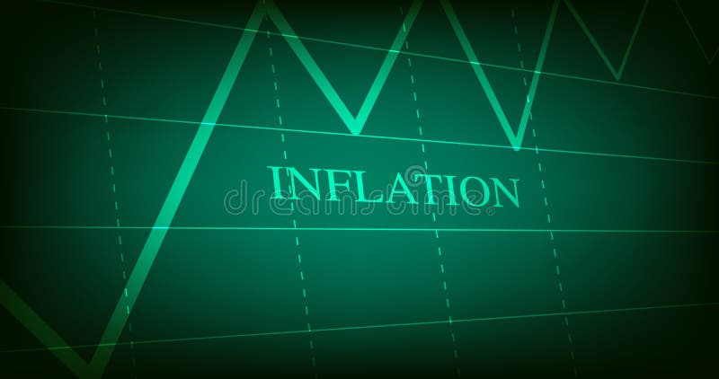 Inflation and Green Background Stock Vector - Illustration of money ...