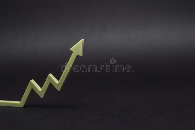 An Uptrend, Increased Sales, or Increased Value. Graphic Arrows ...