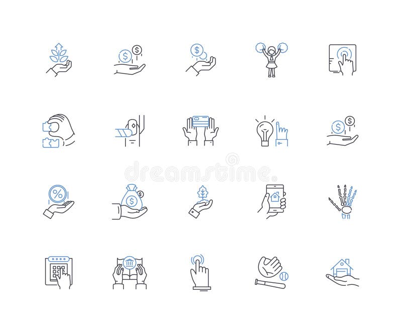 Upturn Line Icons Collection. Growth, Improvement, Development ...