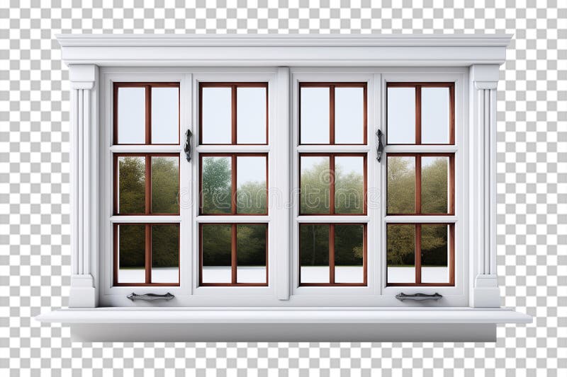 Upvc Combination Windows on Transparent Background Stock Image ...